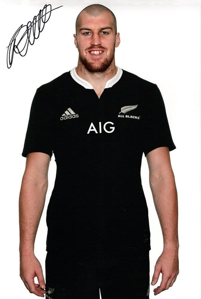 Brodie Retallick New Zealand All Blacks signed 12x8 inch photo